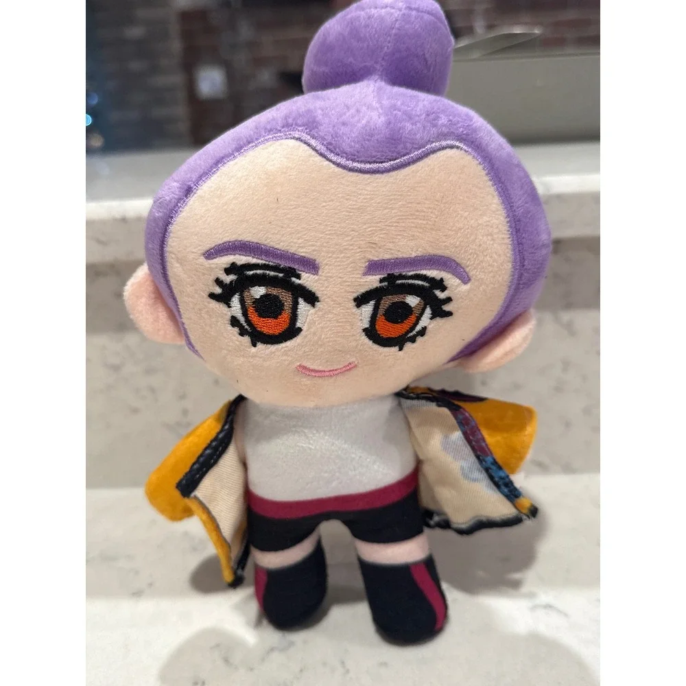 Toys | Demon Hunters Anime Character Plush Toy Purple Hair Yellow ...